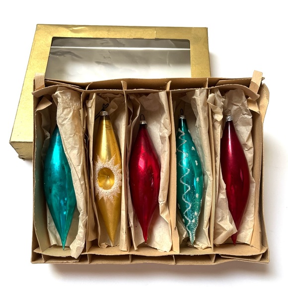 Vintage | Holiday | Vintage Mercury Glass Torpedoteardrop Ornaments ...